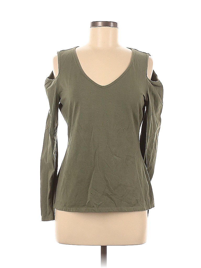 Boston Proper Solid Colored Green Long Sleeve Top Size M - 78% off ...