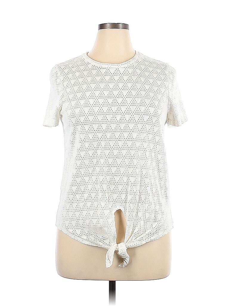 TeXTURE & THREAD Madewell White Short Sleeve Blouse Size XL - 71% off ...