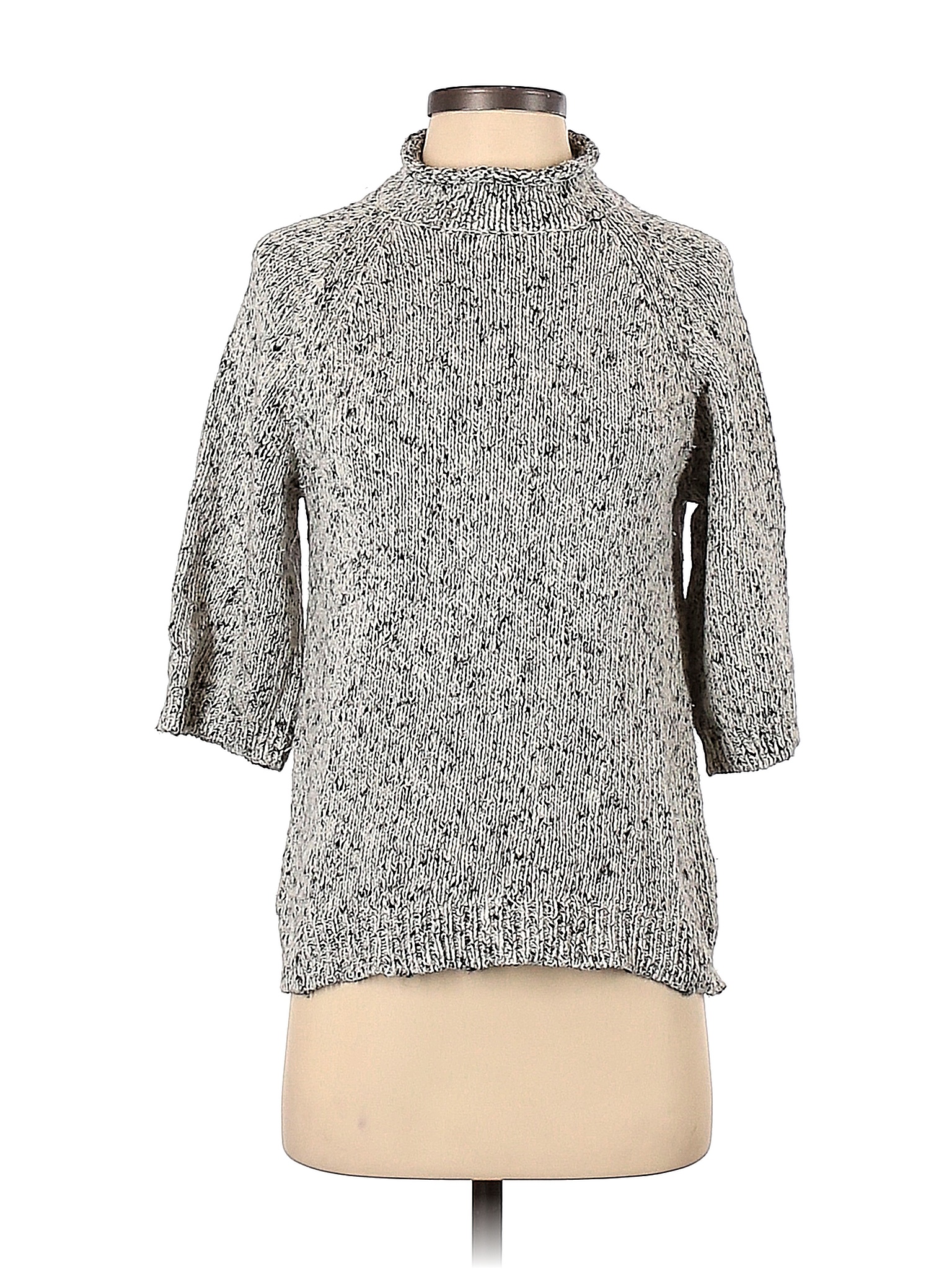 Lou & Grey Color Block Marled Gray Turtleneck Sweater Size XS - 85% off ...