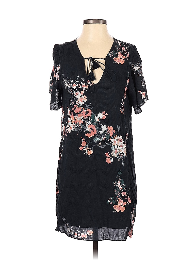 GF Collection 100% Rayon Floral Black Casual Dress Size S - 60% off ...