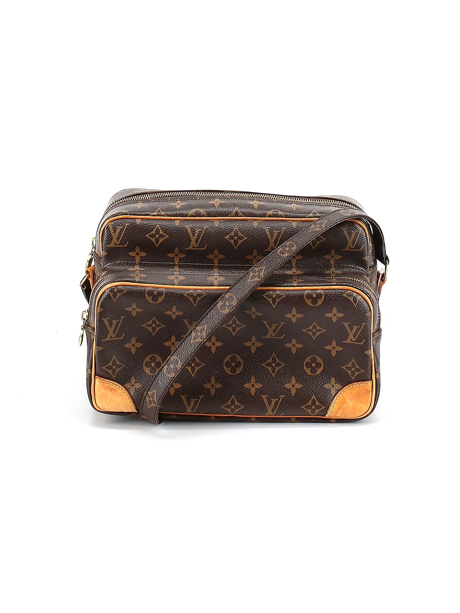 Louis Vuitton 100% Coated Canvas Solid Colored Brown Vintage Monogram ...