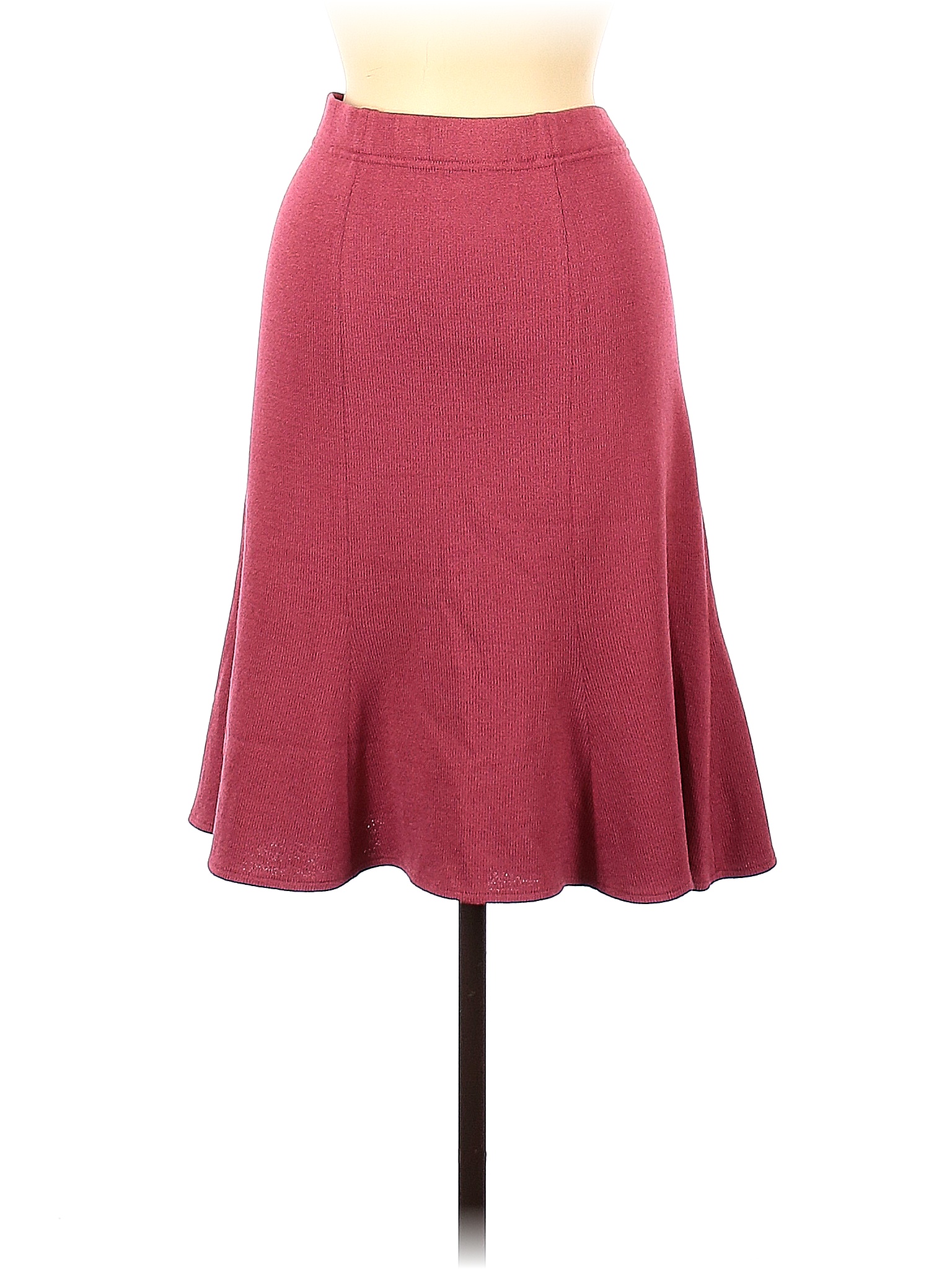 St. John Solid Colored Red Wool Skirt Size 6 - 86% off | thredUP