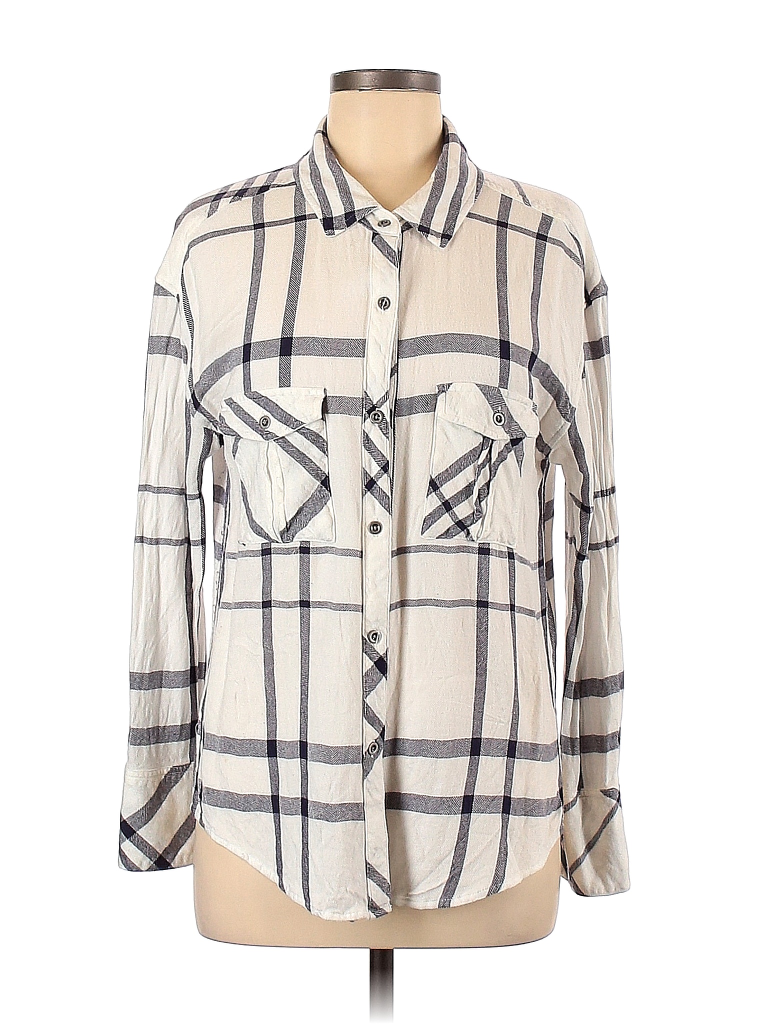 Rails Plaid Colored Ivory Long Sleeve Button-Down Shirt Size S - 86% off | thredUP