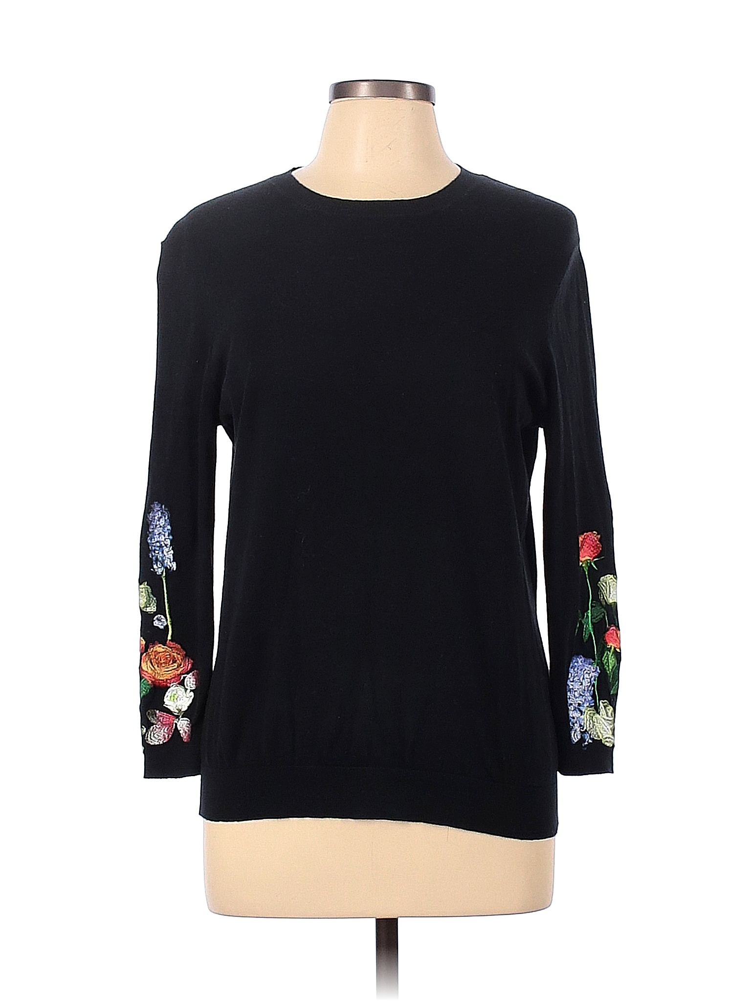 Ted Baker London 100% Cotton Color Block Solid Black Pullover Sweater ...