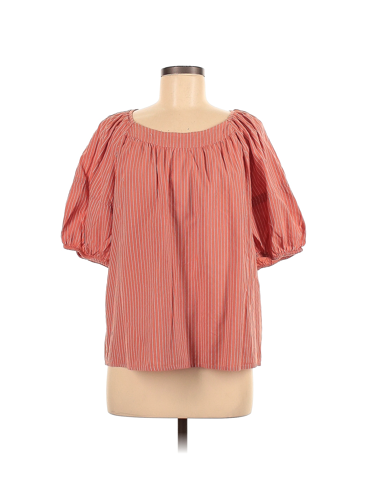 A N A A New Approach Orange Short Sleeve Blouse Size L 57 Off Thredup