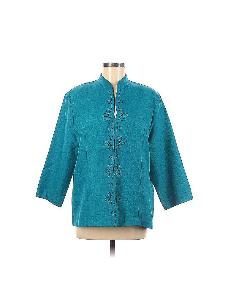 BonWorth 100% Polyester Solid Colored Teal Blazer Size M - 57% off ...