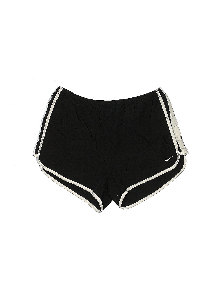 Nike 100% Polyester Color Block Solid Black Athletic Shorts Size M - 76 ...