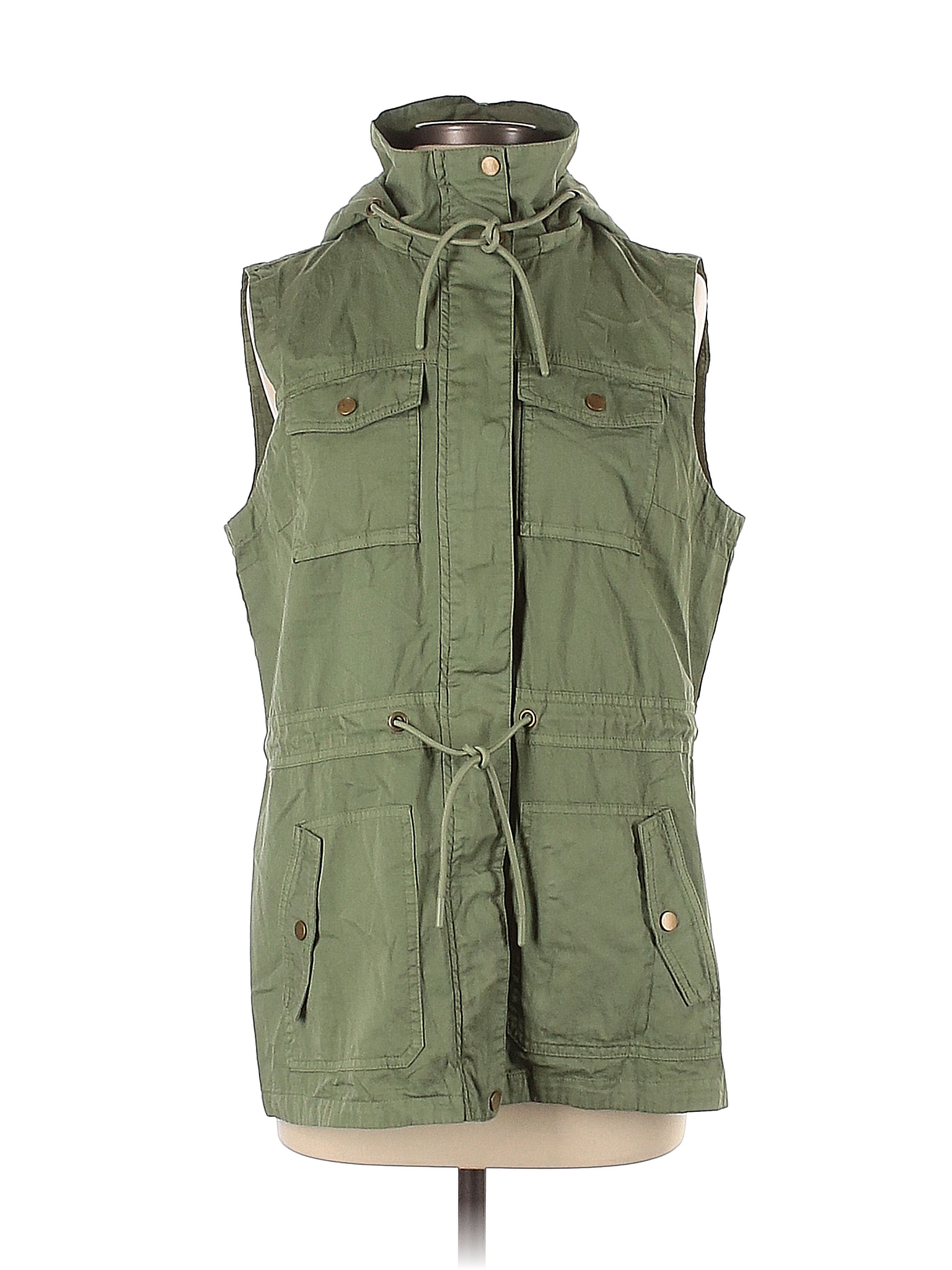 North Style 100% Cotton Solid Colored Green Vest Size S - 71% off | thredUP