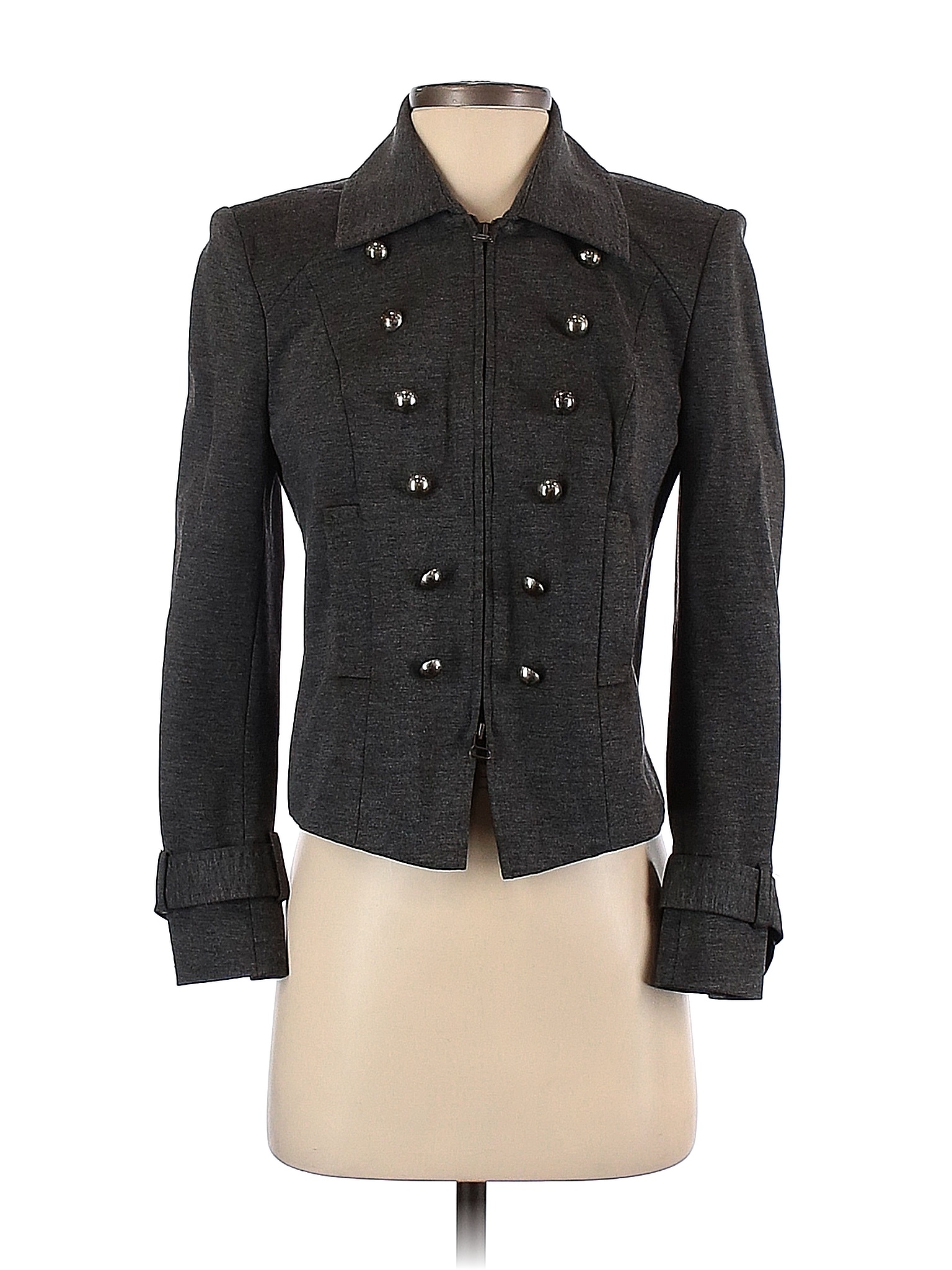 Robert Rodriguez Solid Black Gray Jacket Size 2 - 86% off | thredUP