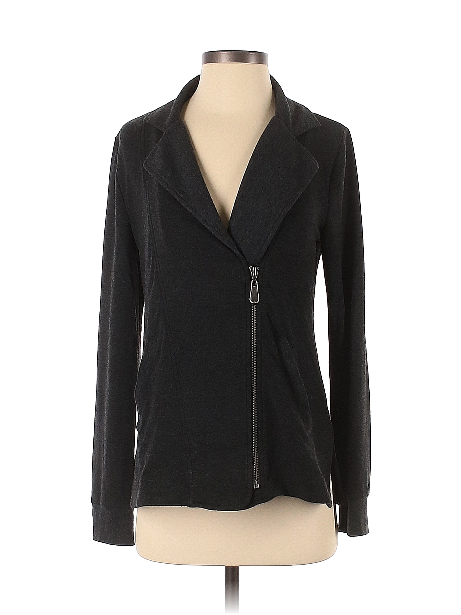 Cable & Gauge Solid Black Gray Jacket Size S - 52% off | thredUP