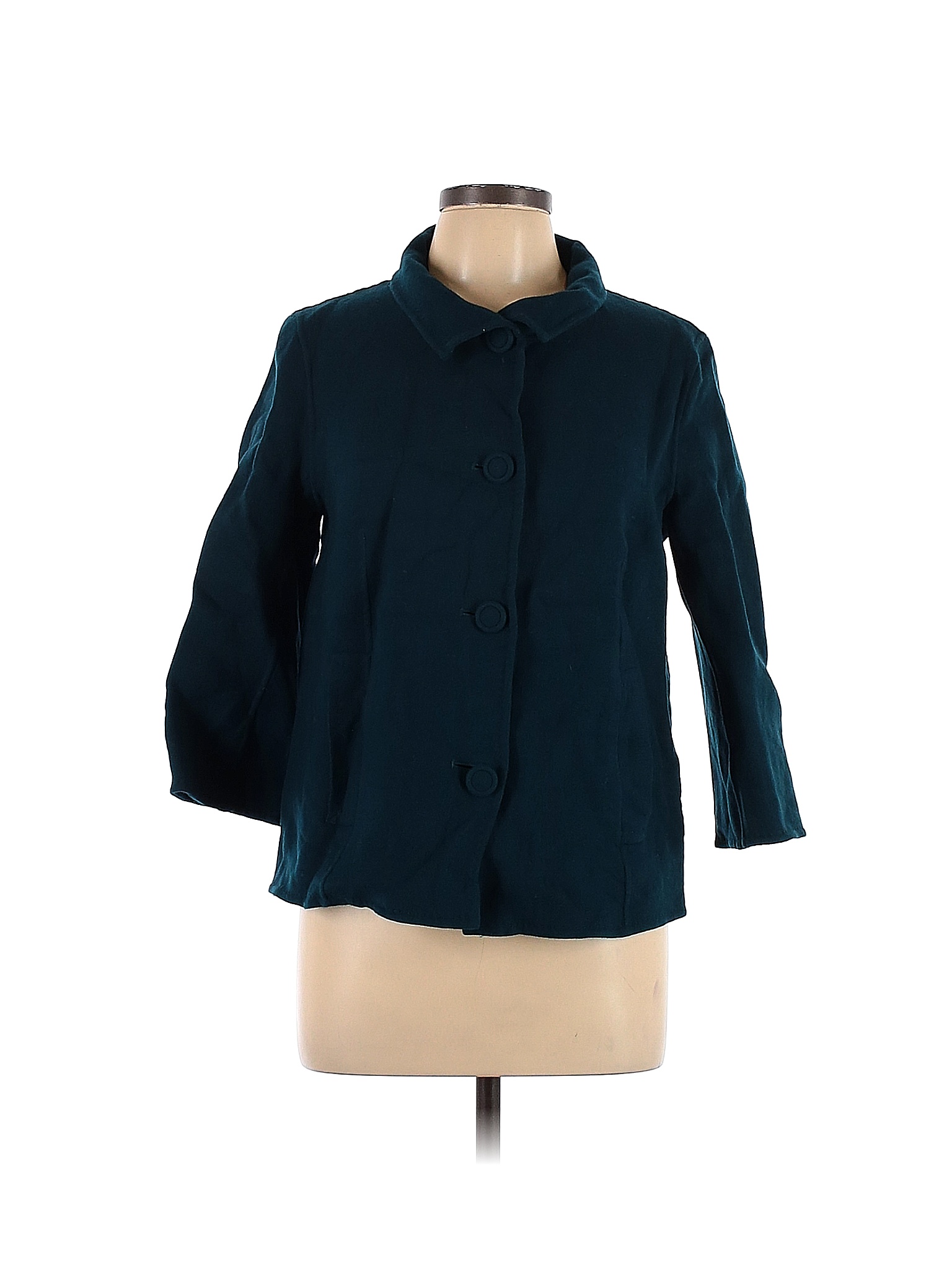 Talbots 100% Wool Solid Teal Wool Coat Size 12 - 71% off | thredUP