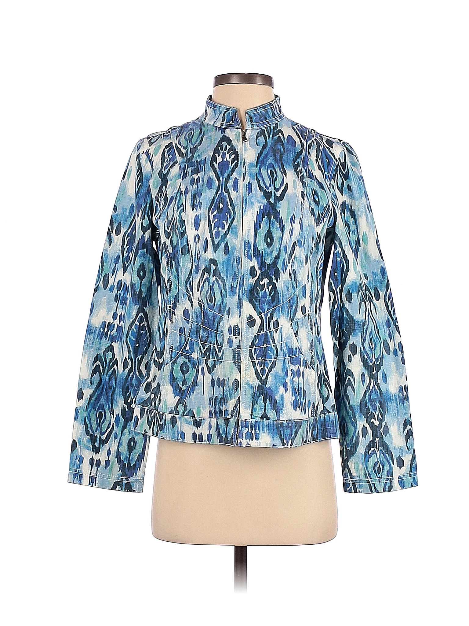 Chico's Multi Color Blue Jacket Size Sm (0) - 92% off | thredUP