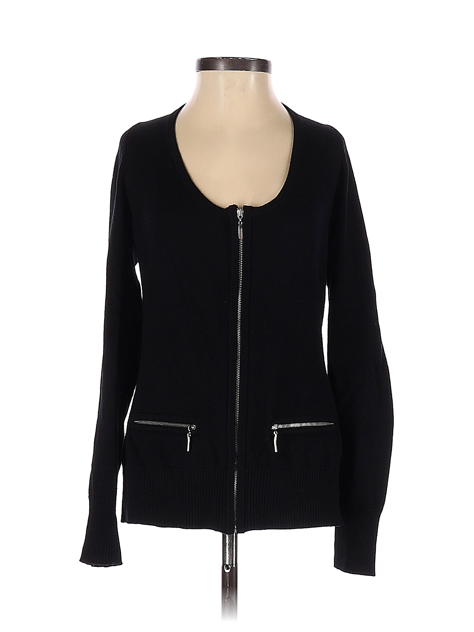 Boston Proper Graphic Solid Black Cardigan Size S - 77% off | thredUP