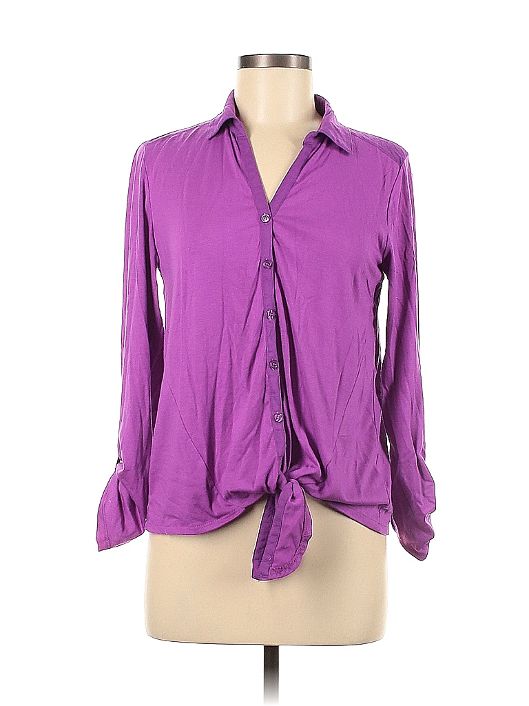 Styleandco Purple Short Sleeve Blouse Size M 73 Off Thredup