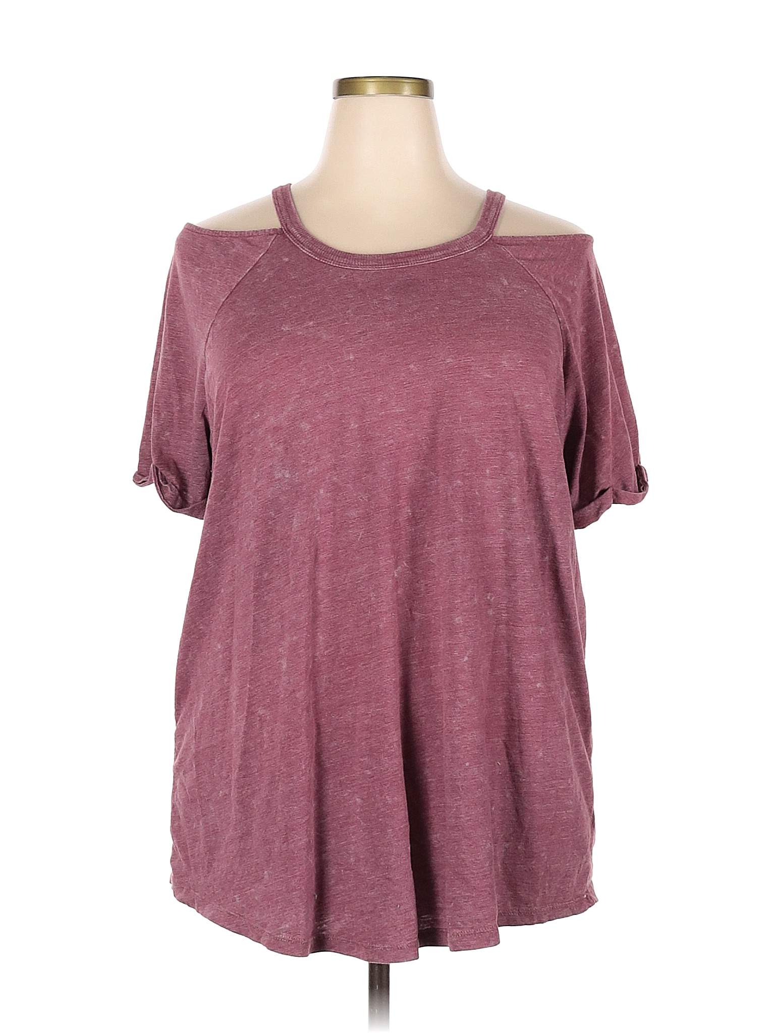 Torrid Colored Burgundy Short Sleeve Top Size 3X Plus (3) (Plus) - 31% ...
