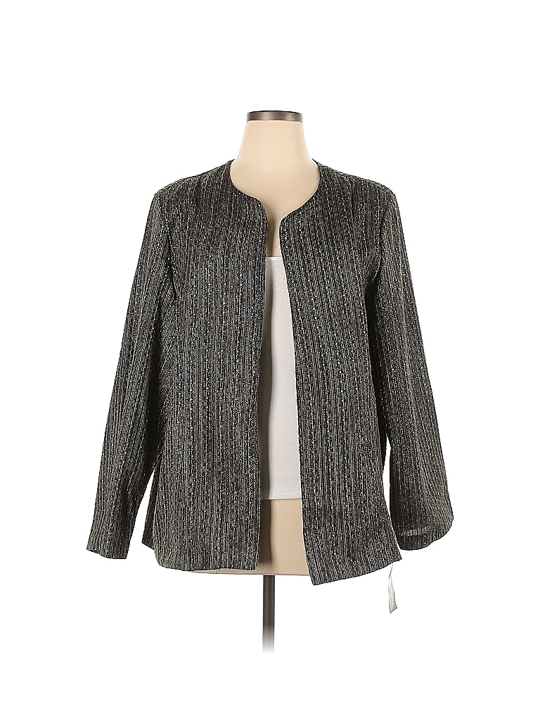 BonWorth Solid Gray Black Jacket Size XL - 65% off | thredUP