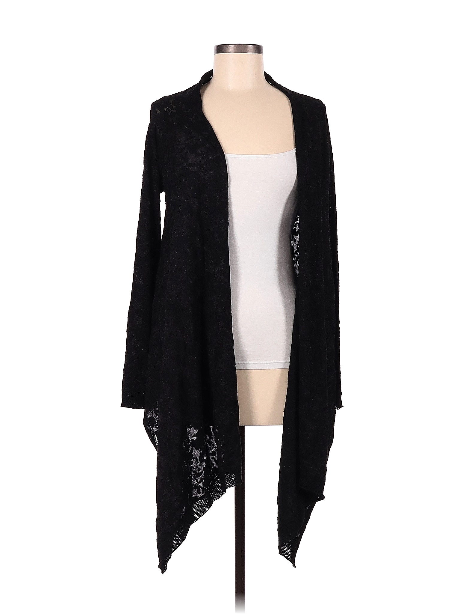 Sigrid Olsen Color Block Solid Black Cardigan Size M - 88% off | thredUP