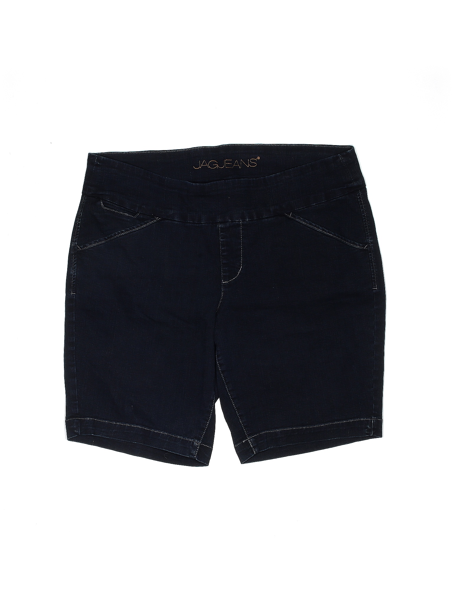 Jag Jeans Solid Black Blue Denim Shorts Size 18 (Plus) - 72% off | thredUP