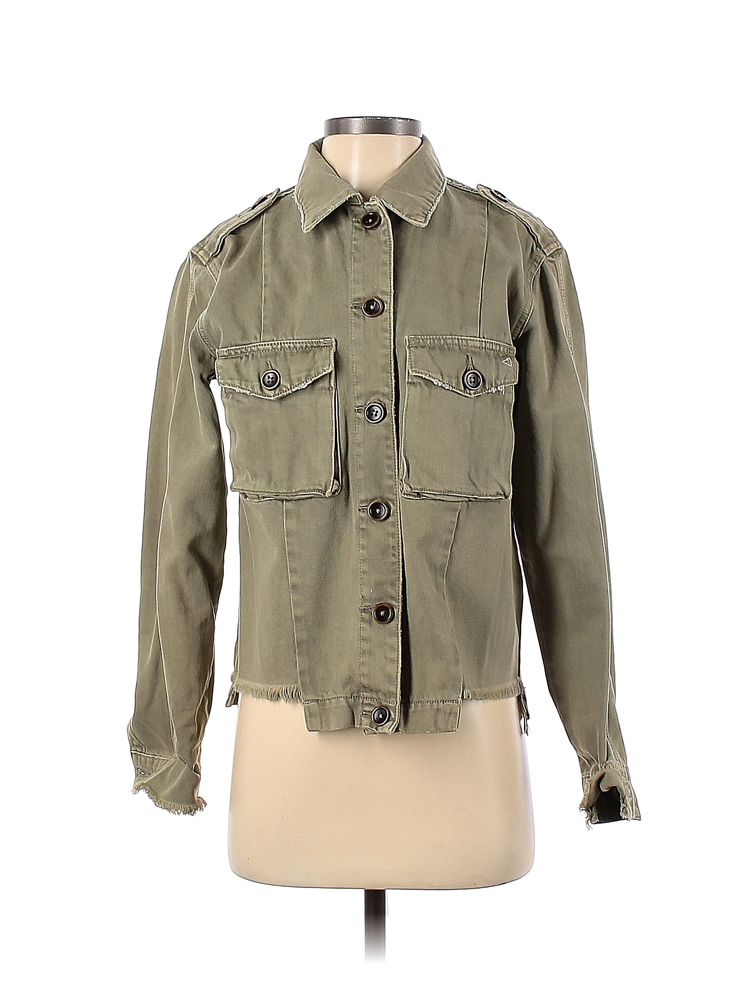 Hidden Jeans 100% Cotton Solid Green Denim Jacket Size XS - 93% off ...