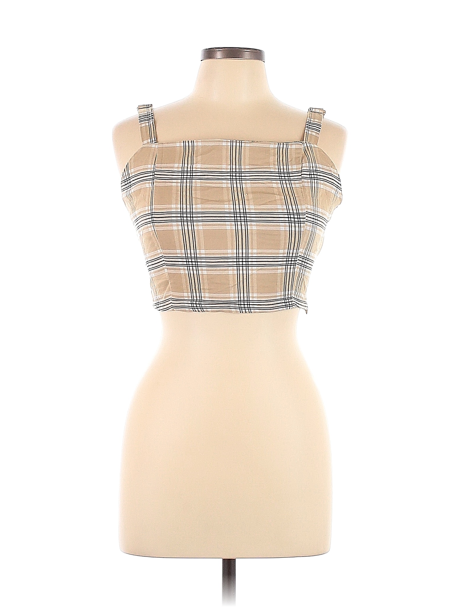 Love Tree Plaid Multi Color Tan Sleeveless Blouse Size L - 65% off ...