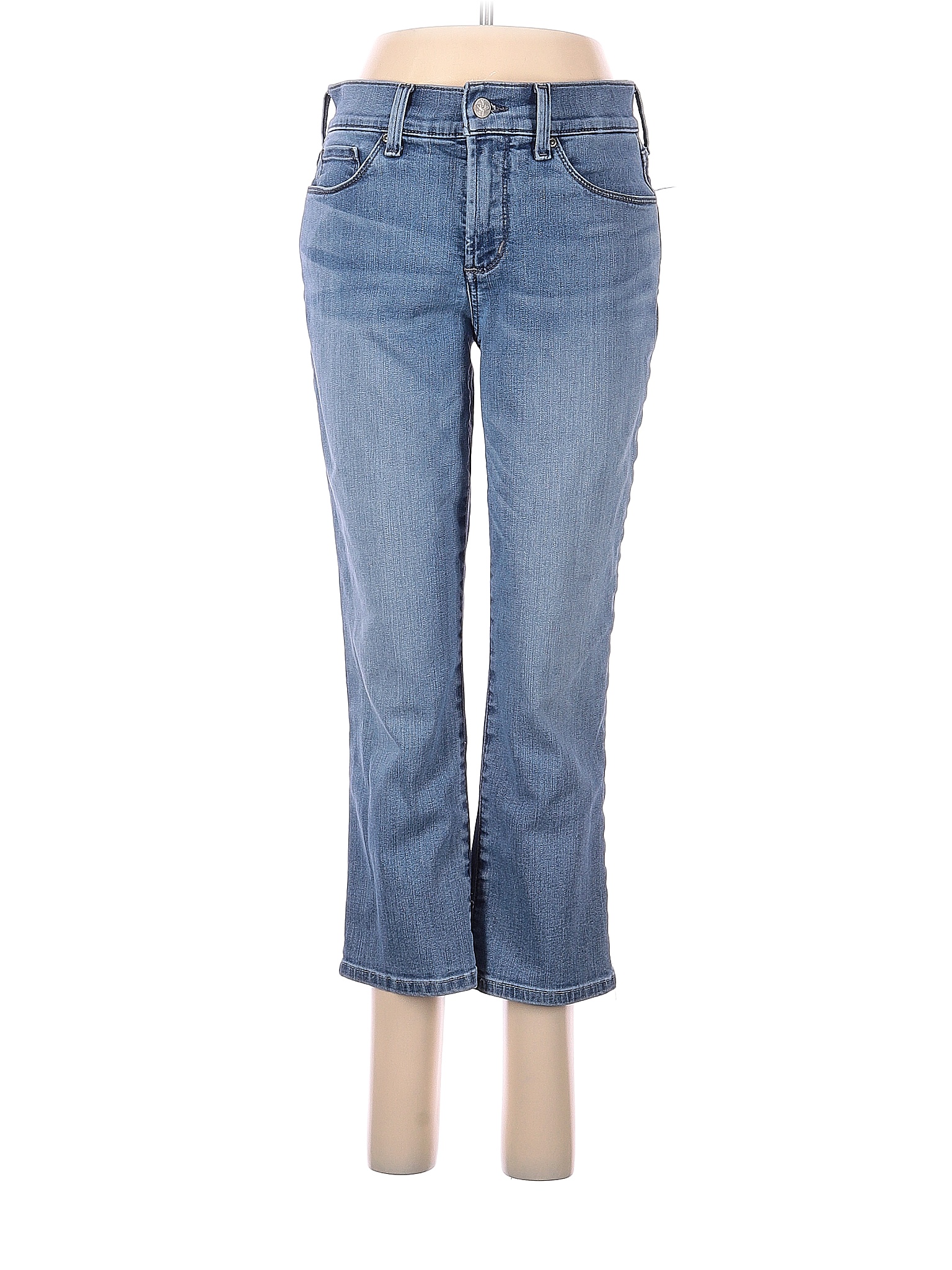 NYDJ Solid Blue Jeans Size 4 - 82% off | thredUP
