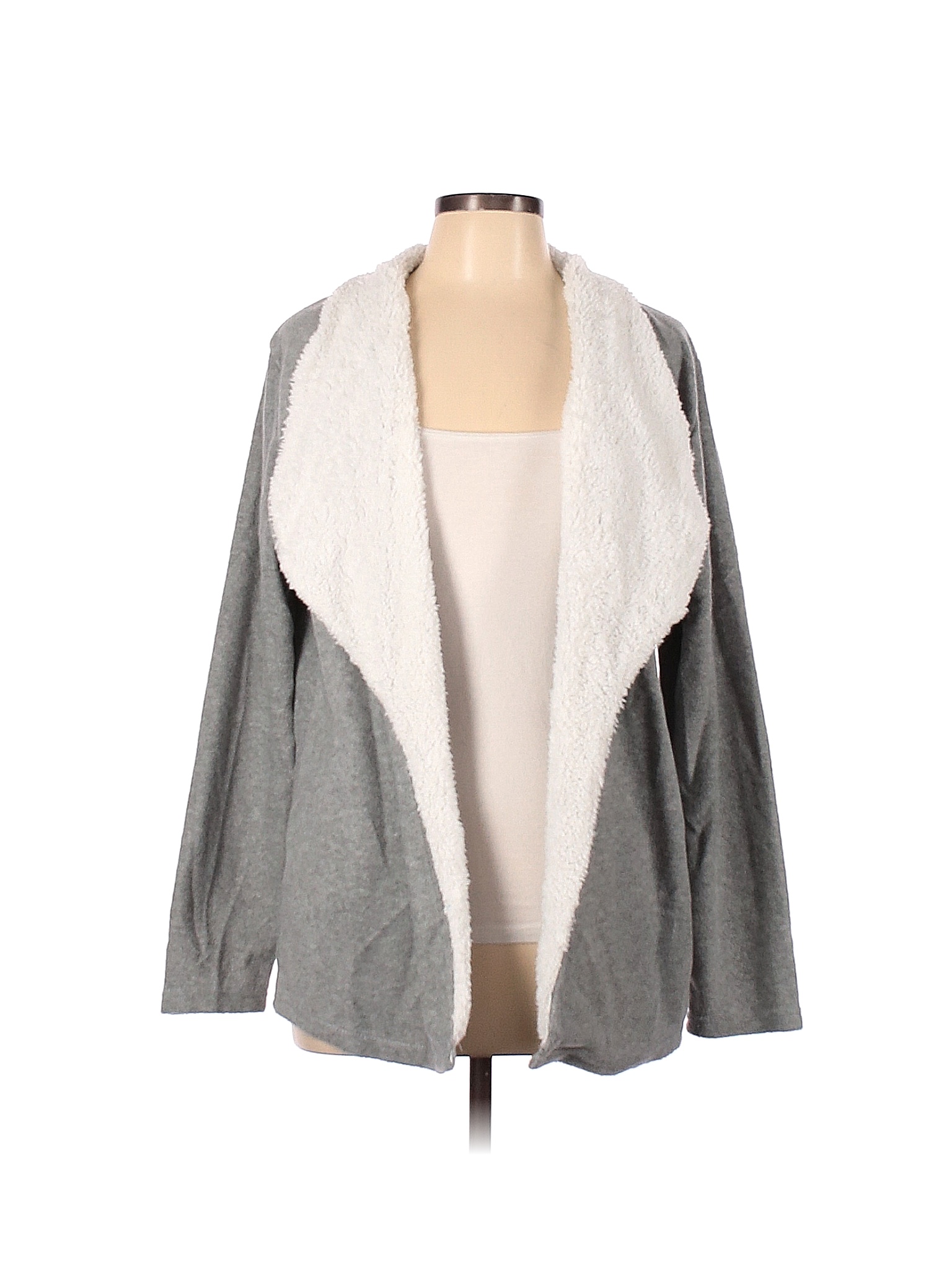CW Classics 100% Polyester Color Block Marled Gray Cardigan Size L - 72 ...