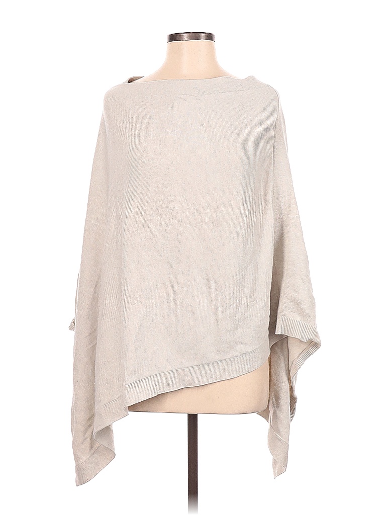 J.Jill Solid Ivory Poncho One Size - 70% off | ThredUp