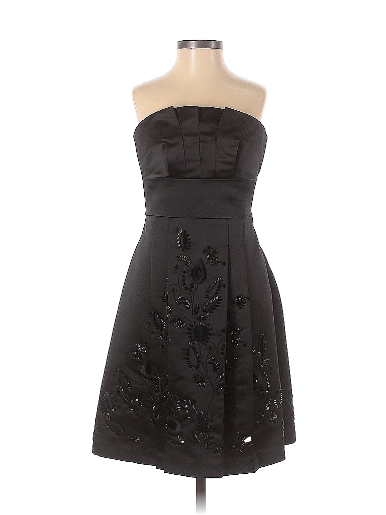Bcbgmaxazria 100 Polyester Solid Black Cocktail Dress Size 4 90 Off