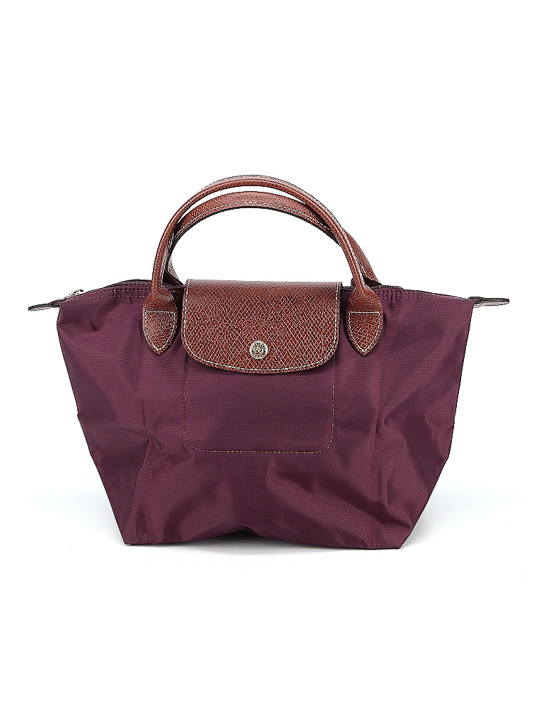 Longchamp 100% Nylon Solid Colored Purple Le Pliage Type S Tote One ...