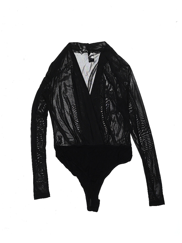 Windsor 100% Polyester Solid Black Bodysuit Size S - 65% off | thredUP