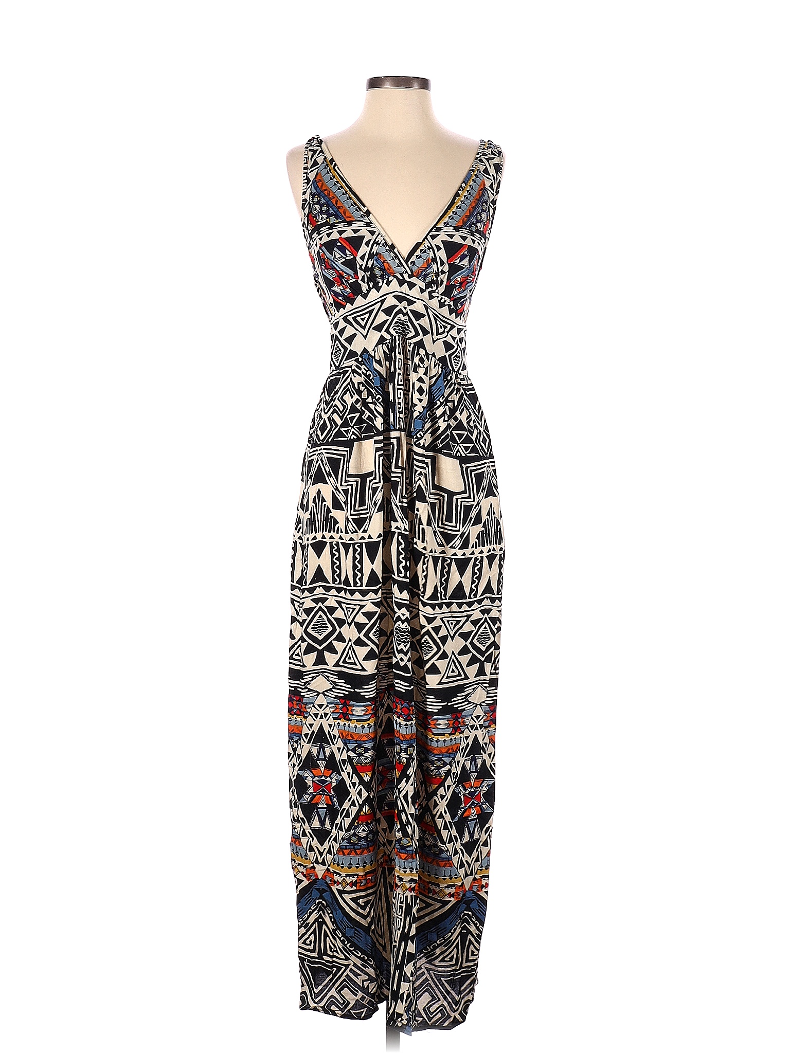 Angie 100% Rayon Multi Color Black Casual Dress Size S - 67% off | thredUP