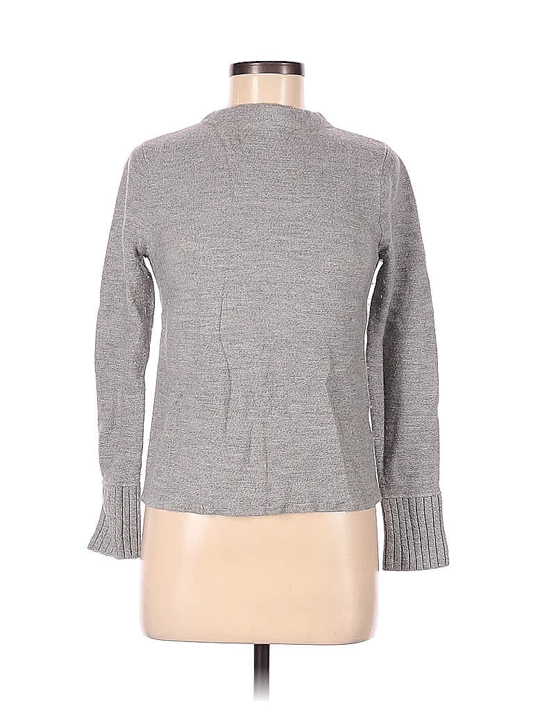 Club Monaco 100% Wool Color Block Solid Gray Wool Pullover Sweater Size ...