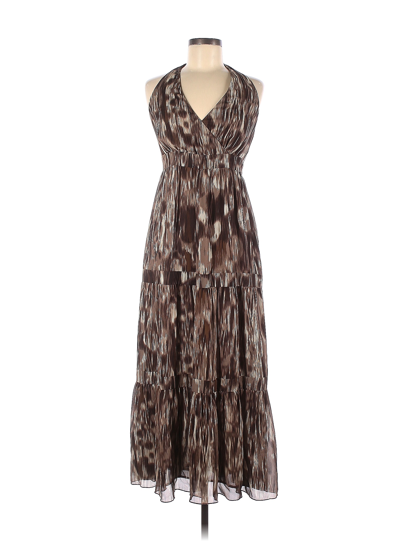 Talbots 100% Silk Animal Print Leopard Print Multi Color Brown Cocktail ...