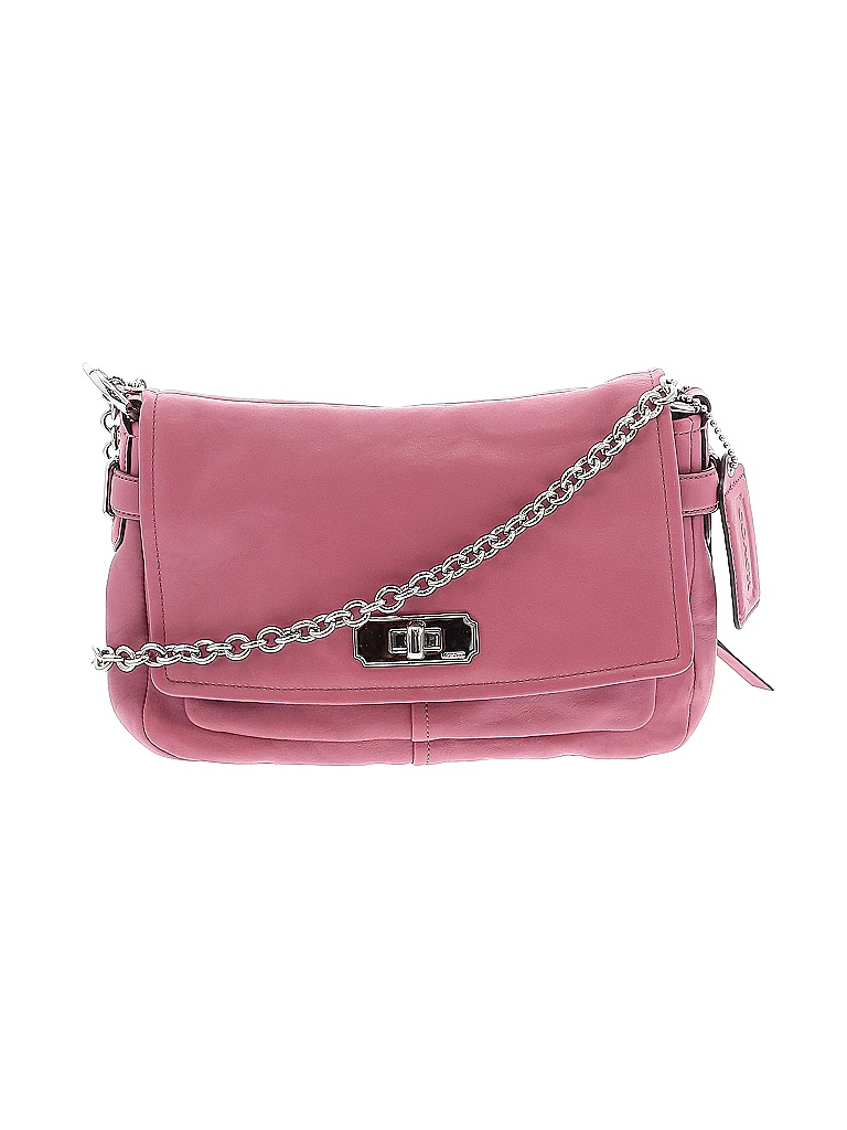 Coach 100% Leather Solid Pink Leather Satchel One Size - 79% off | thredUP