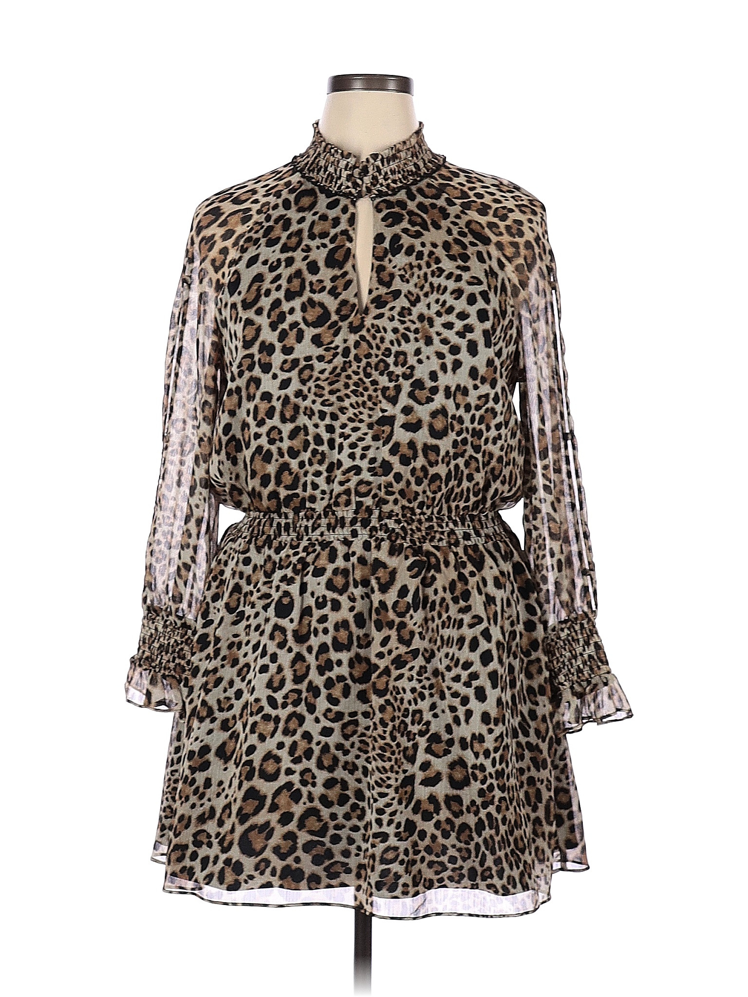 RACHEL Rachel Roy Animal Print Leopard Print Multi Color Tan Casual ...