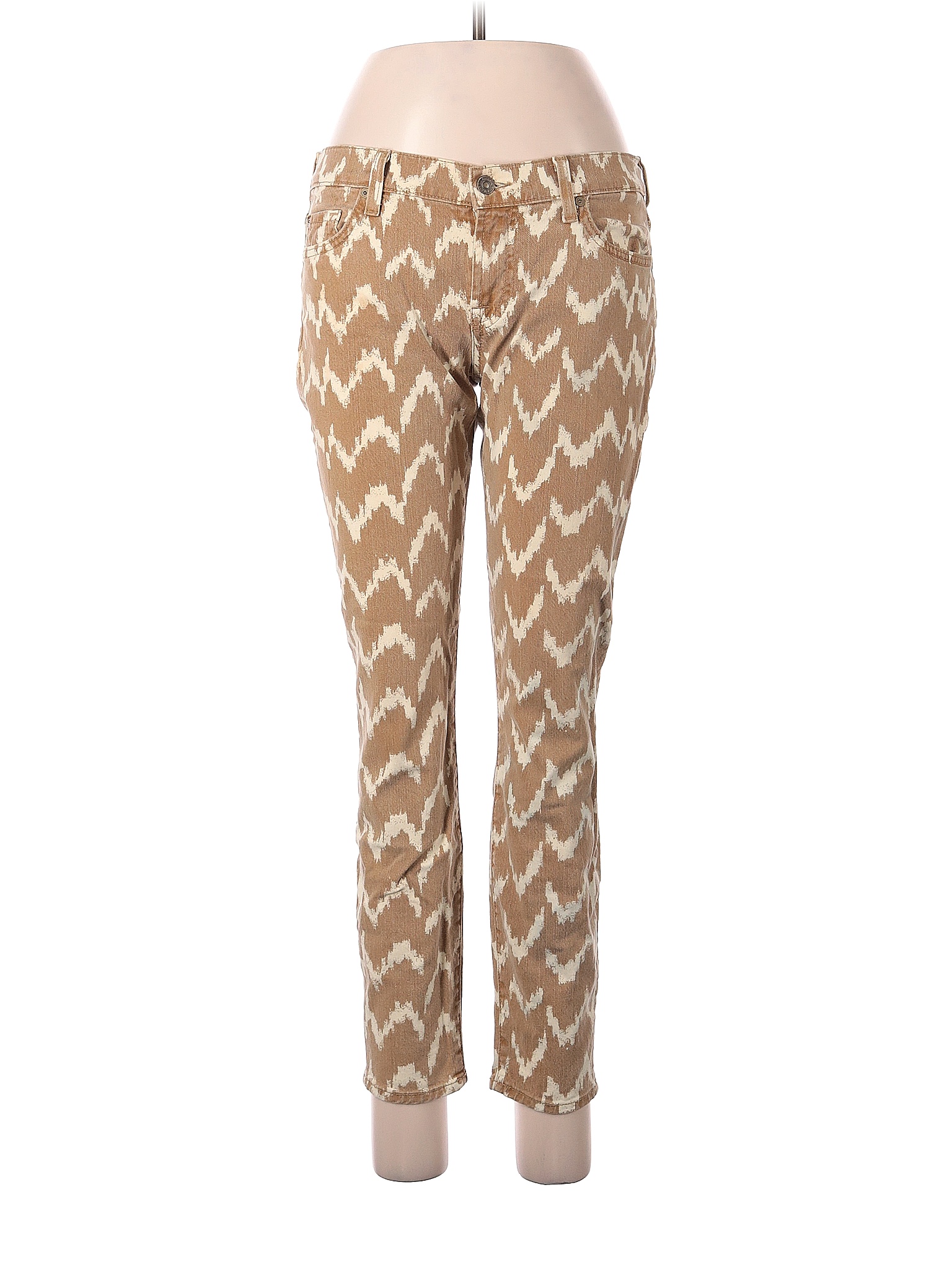 Junk Food Chevron-herringbone Chevron Colored Tan Jeans 28 Waist - 64% ...
