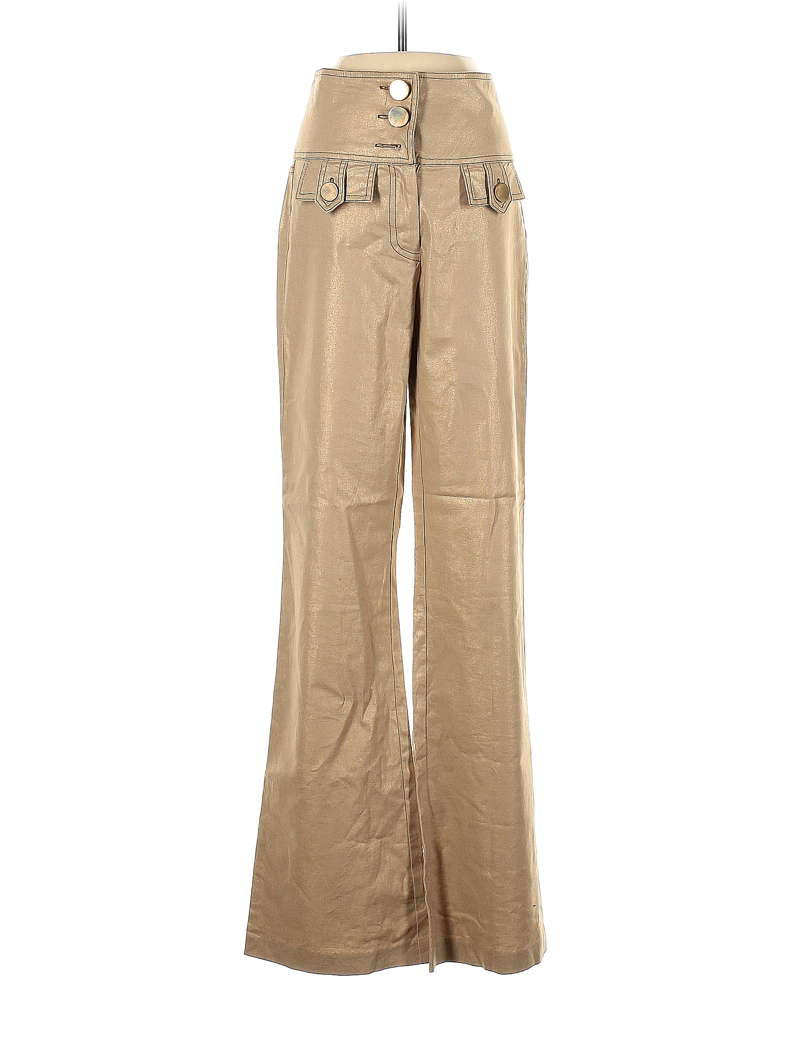 Cache Solid Colored Tan Linen Pants Size 0 - 74% off | thredUP