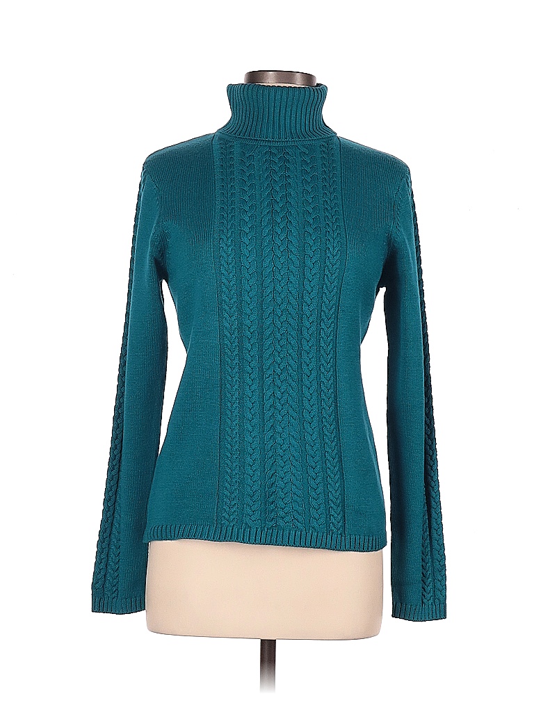 Sahalie Blue Turtleneck Sweater Size M 58 Off Thredup