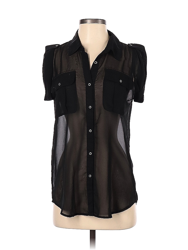 Smart Set Solid Black Short Sleeve Blouse Size XS - 65% off | thredUP
