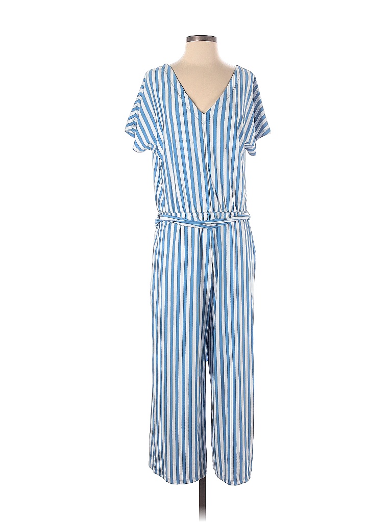 Any Body Stripes Multi Color Blue Jumpsuit Size XS - 60% off | thredUP