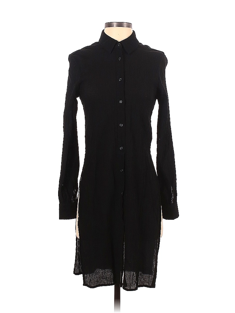 Reserved Solid Black Casual Dress Size 6 Uk 71 Off Thredup