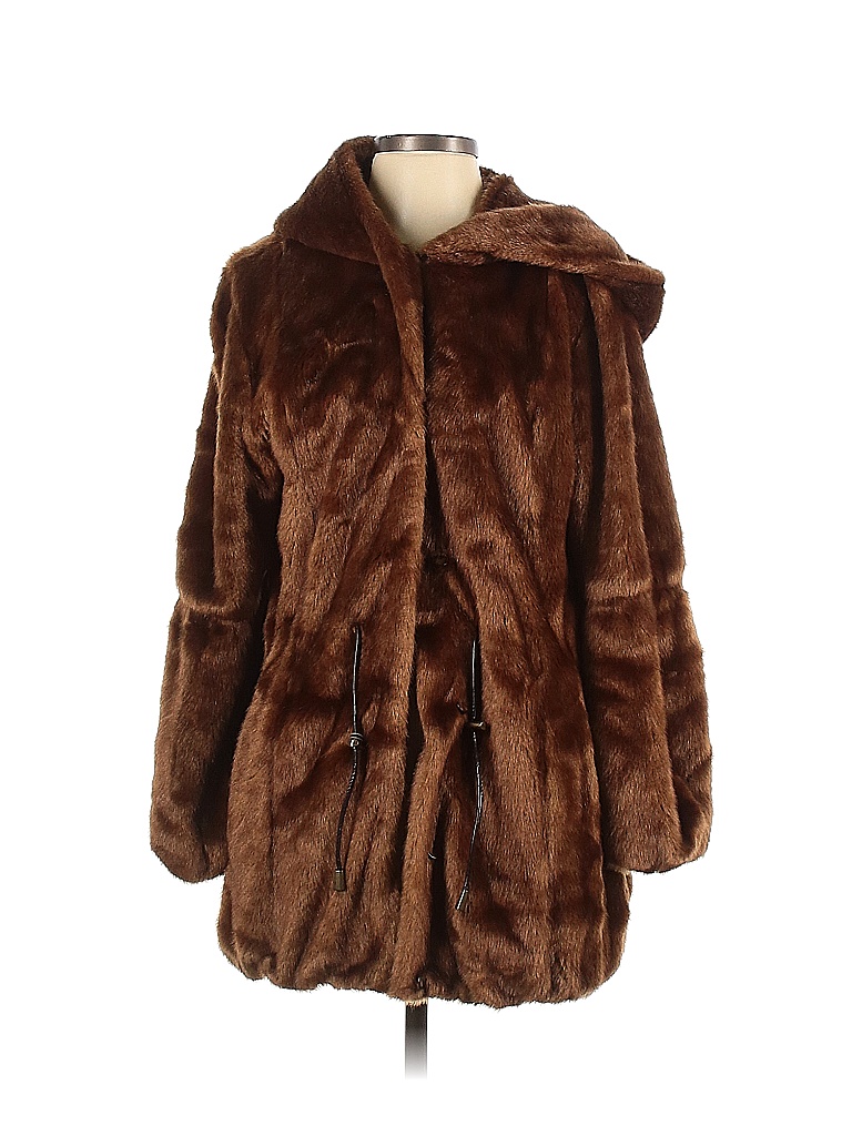 Donna Salyers' Fabulous Furs 100% Acrylic Solid Colored Brown Faux Fur Jacket Size S - 74% off ...