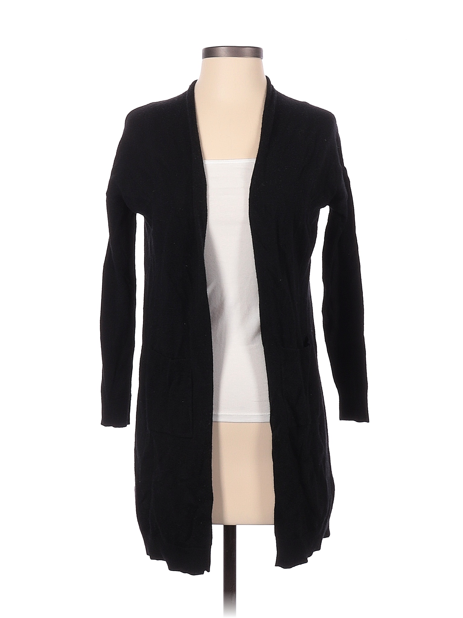 Boston Proper Color Block Solid Black Cardigan Size Xxs 74 Off Thredup