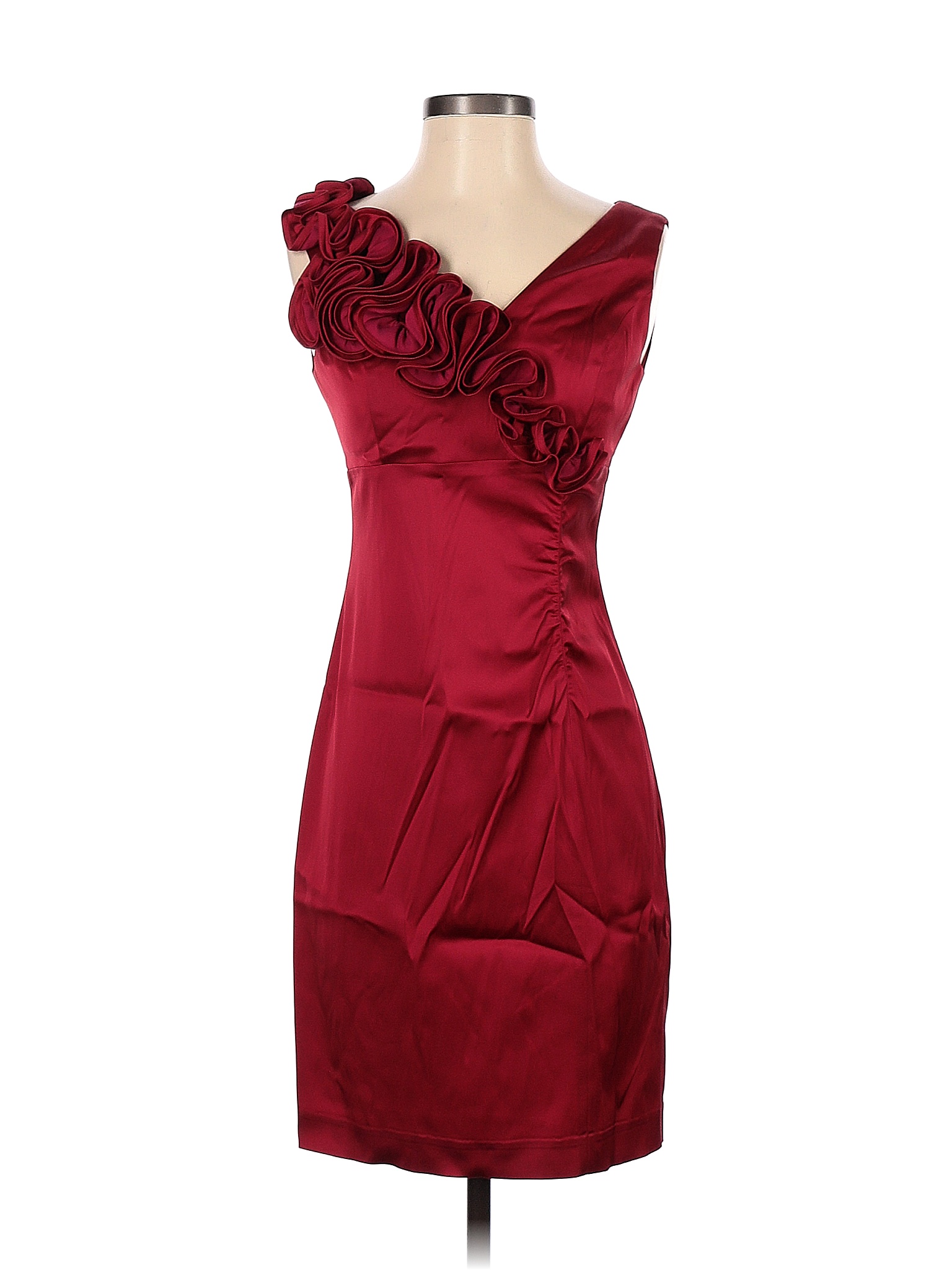 Donna Ricco Solid Colored Red Cocktail Dress Size 4 - 84% off | thredUP