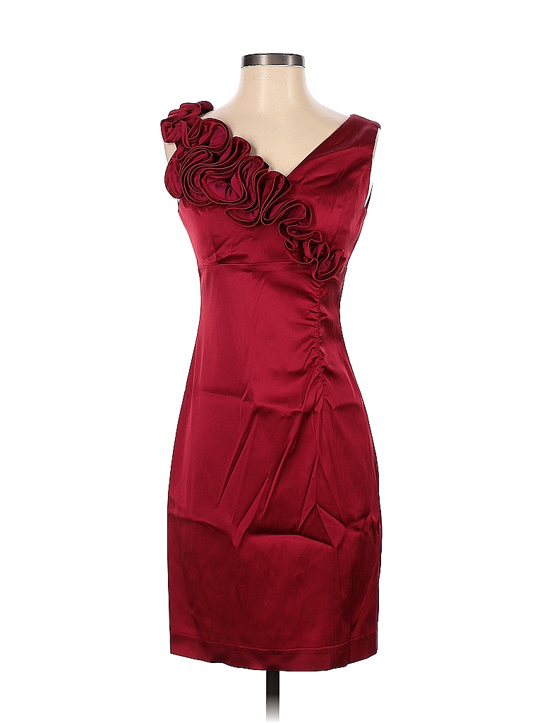 Donna Ricco Solid Colored Red Cocktail Dress Size 4 - 84% off | thredUP