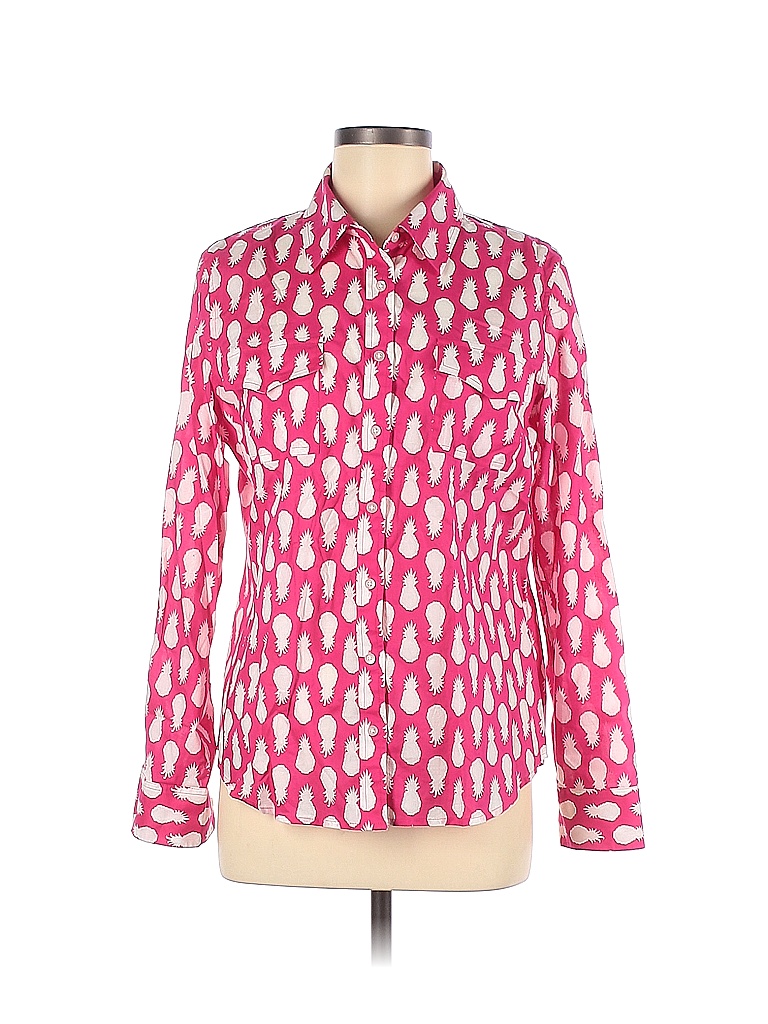 Talbots Outlet 100% Cotton Pink Long Sleeve Button-Down Shirt Size M - 51% off | thredUP