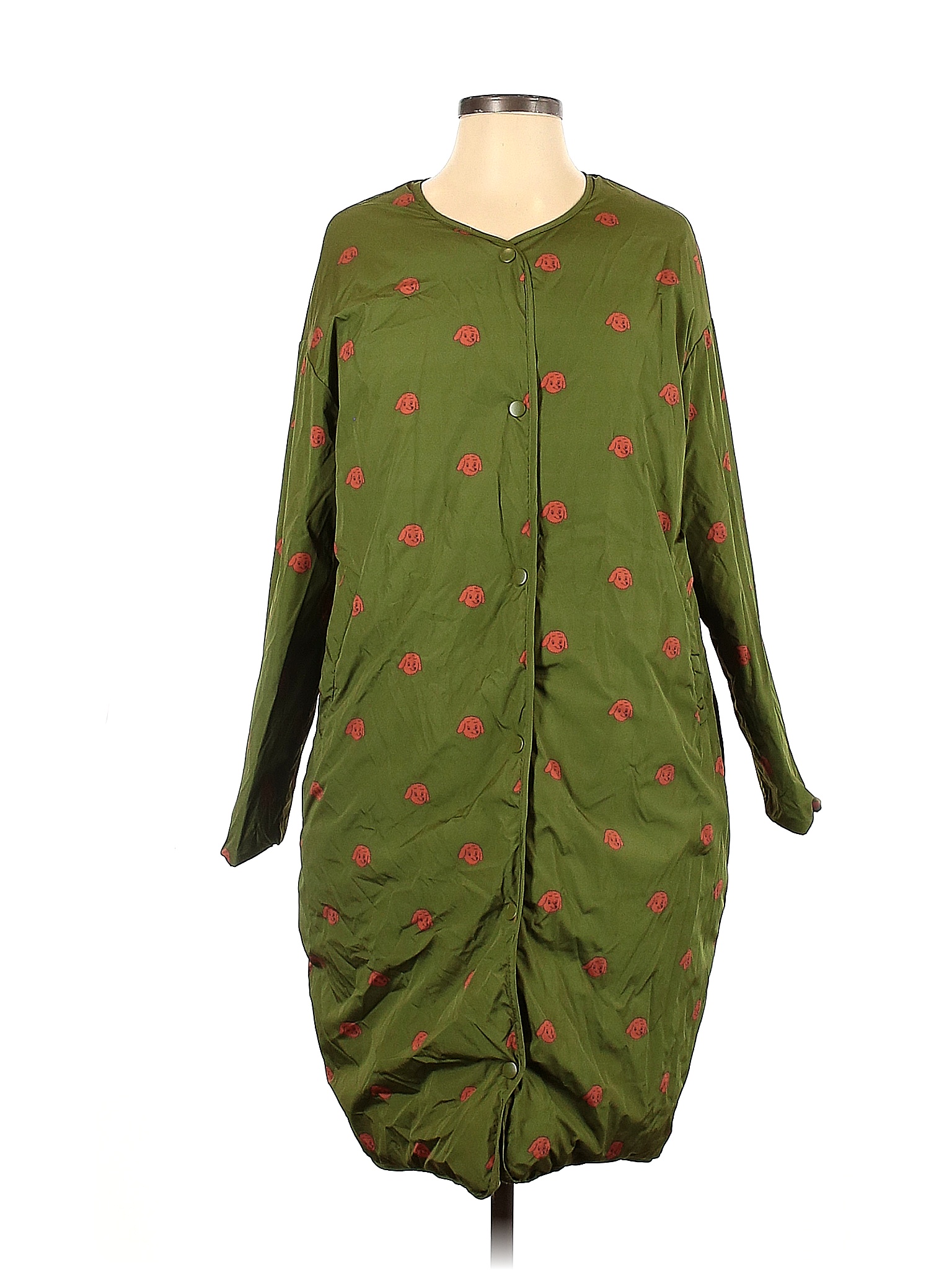 The Tiny Big Sister 100% Polyester Colored Green Jacket Size 36 (EU ...