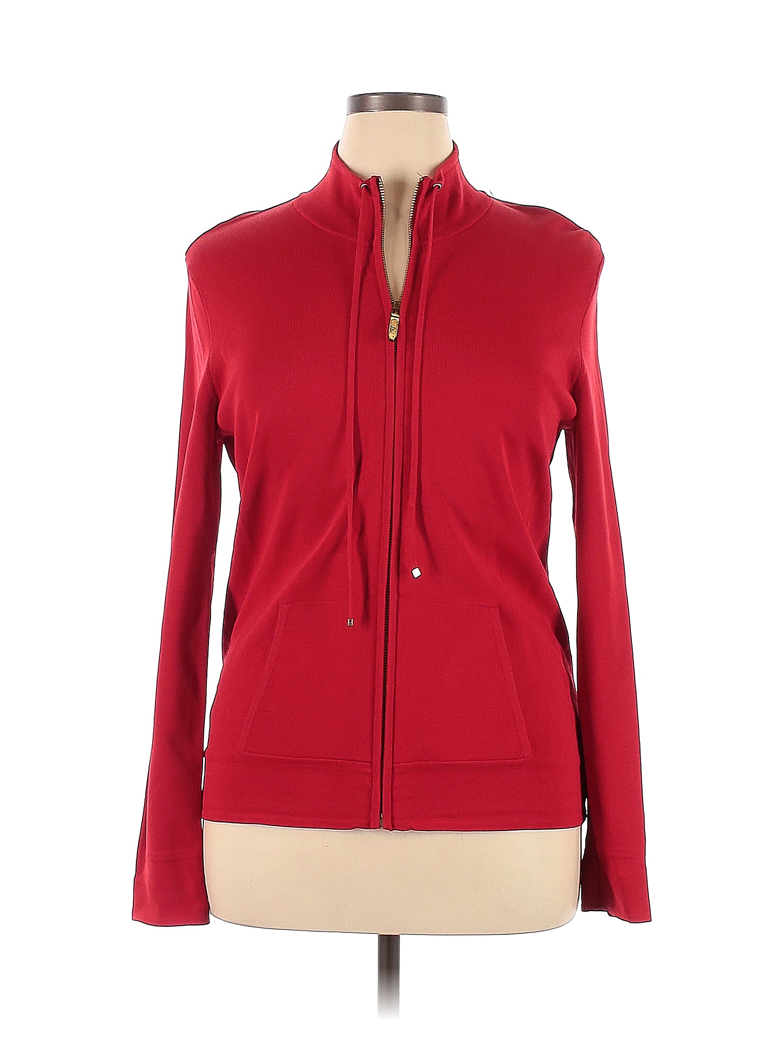 Dana Buchman Solid Colored Red Jacket Size XL - 74% off | thredUP