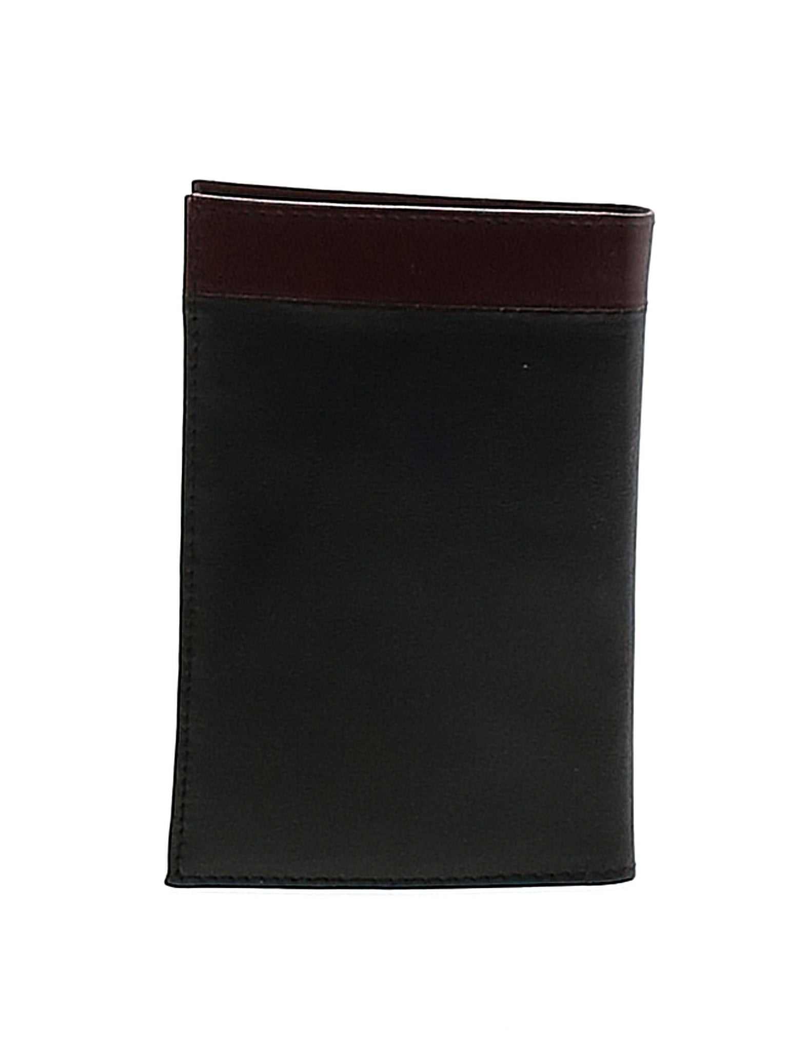 Brooks Brothers 100% Leather Solid Black Leather Card Holder One Size ...