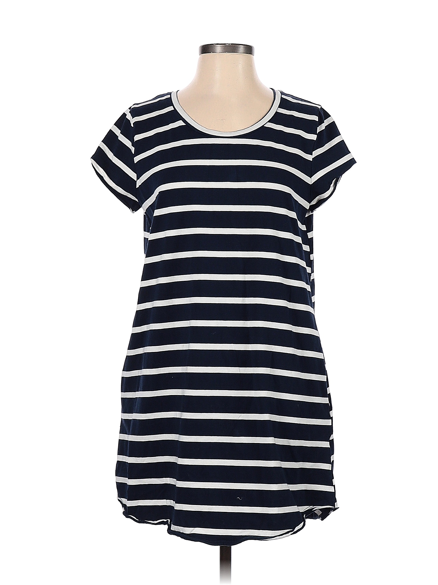 Umgee Color Block Stripes Multi Color Blue Casual Dress Size S 70